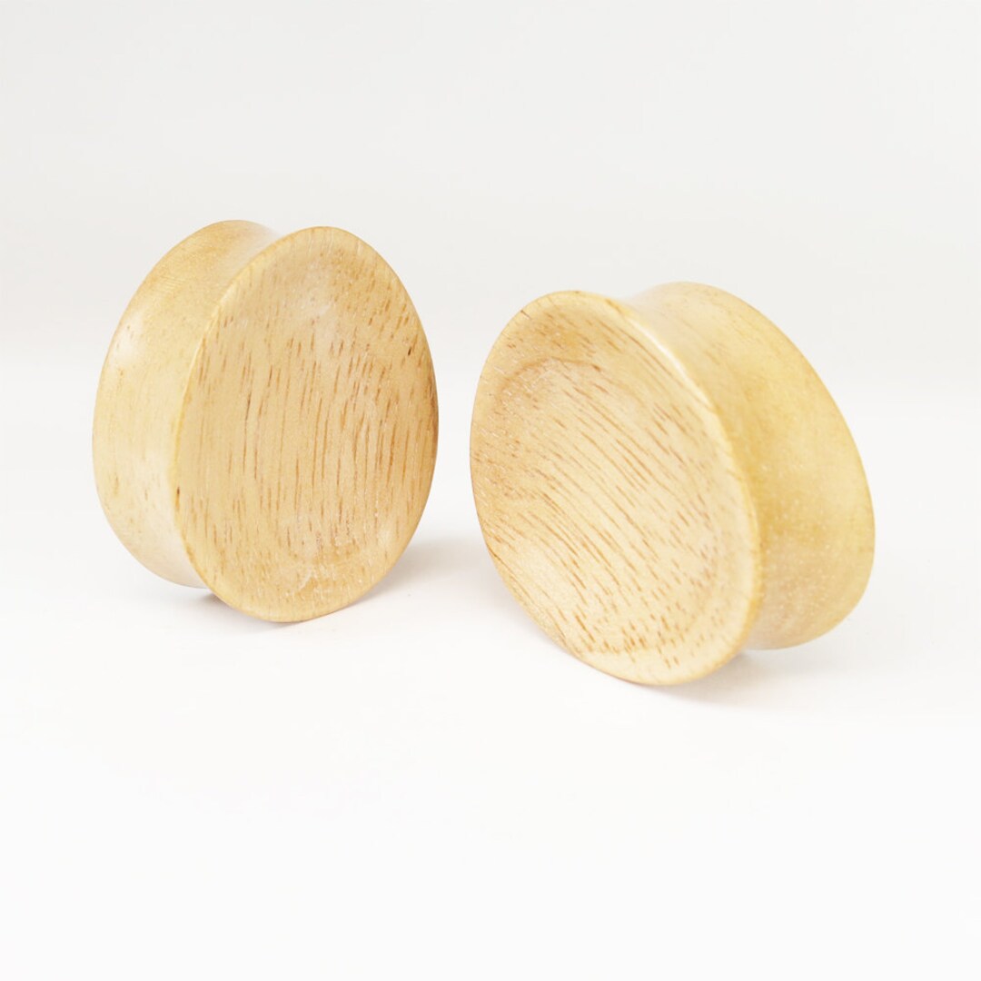 Custom Hevea Wood Concave Oval Teardrop Plugs I Saddle Ear Plugs I ...