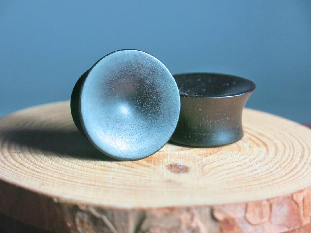 Handmade Black Wood Mayan Flare Ear Plugs for Stretched Lobes - Etsy
