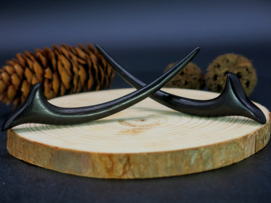 Custom Black Wood Ear Talons for Ear Stretching. Organic Body Jewelry ...