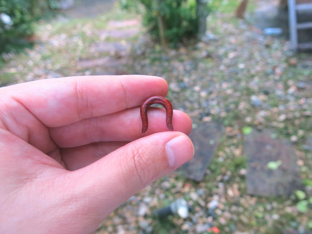 Handmade Blood Wood Omega Septum Horseshoe Retainers for Pierced Septum ...