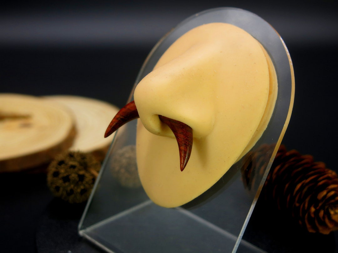 Custom Blood Wood Crescent Septum Tusk for Gauged Septum Piercing ...
