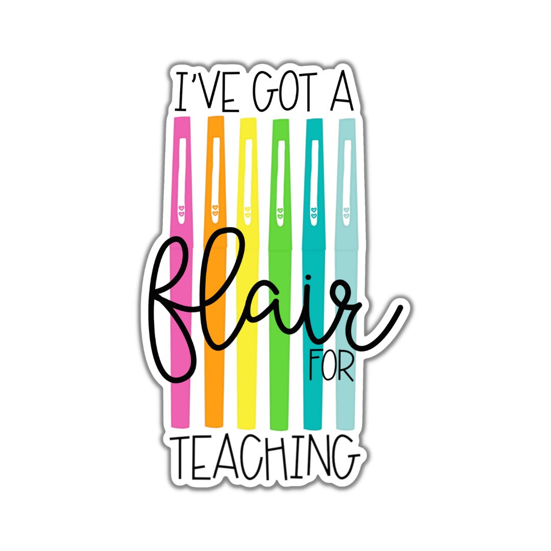 Flair for Teaching Sticker, Teacher Gift, Planner Stickers - Etsy