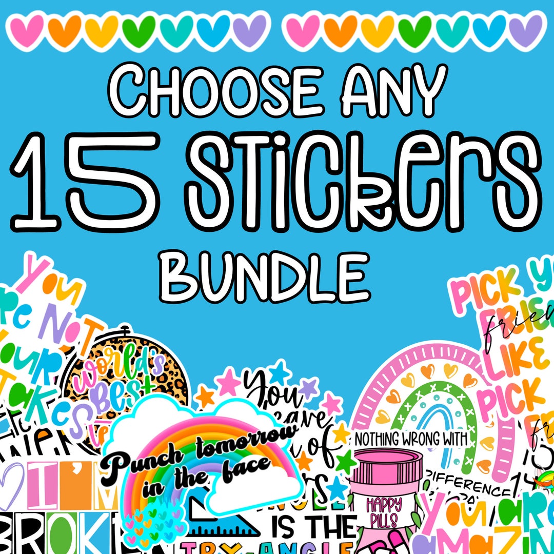 Sticker Bundle 15 Sticker Pack Adult Stickers Custom Die - Etsy