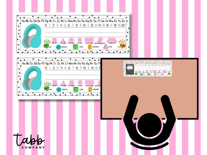 Rainbow Classroom Name Plates: Alphabet & Number Line (printable PDF - Etsy
