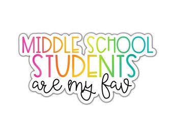 Middle School Teacher Sticker - Etsy