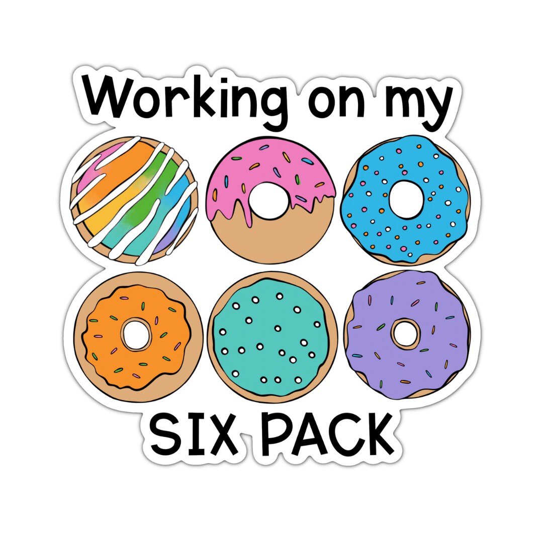 Working on My Six Pack Donut Stickers: Adult Planner Stickers - Etsy