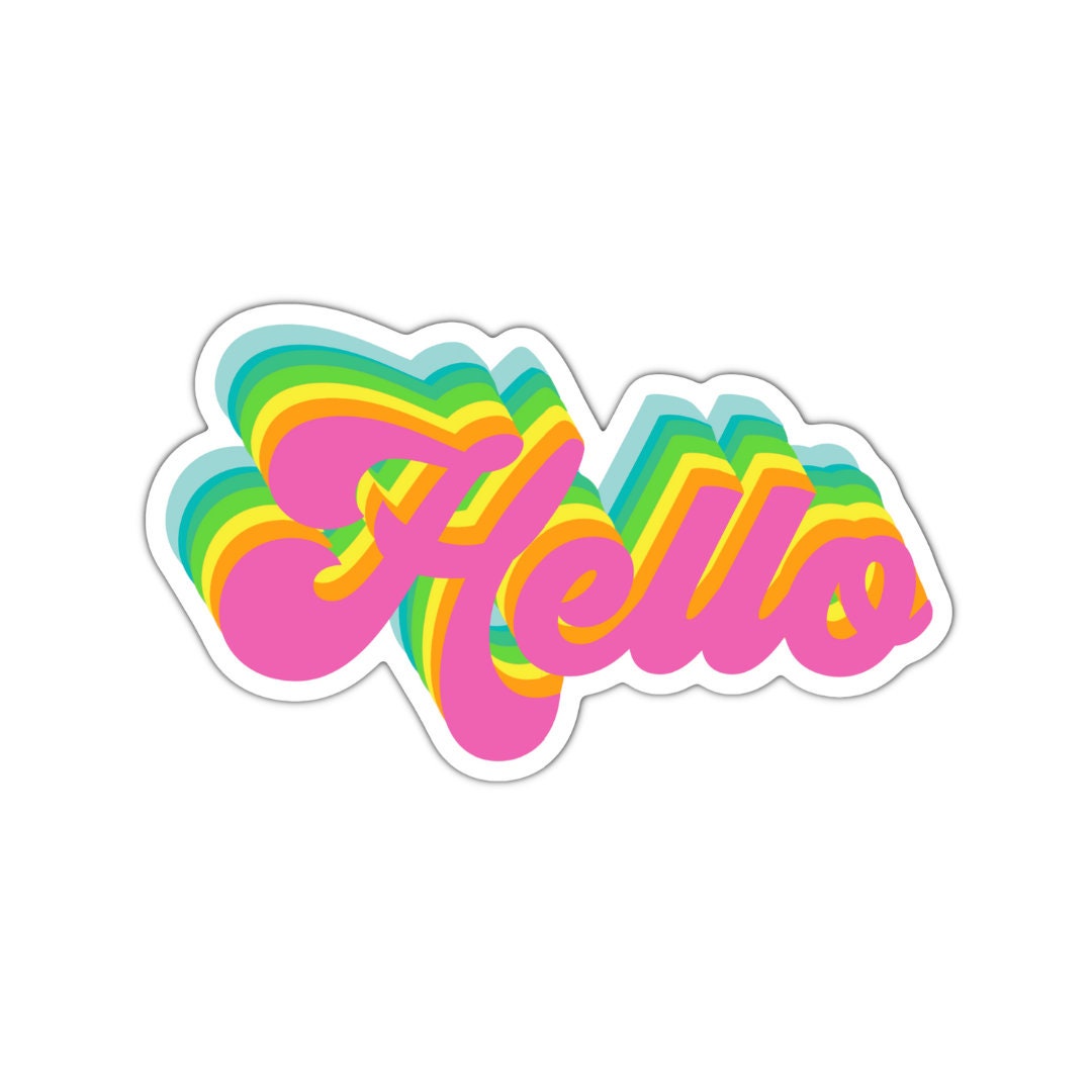 Hello, Adult Stickers, Custom Die Cut Stickers, Cool Stickers, Planner ...