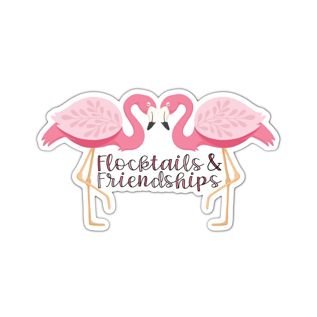 Flocktails and Friendships Flamingo Sticker: Motivational Planner ...