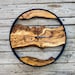 Wooden Wall Clock With Metal Frame, Wooden Wall Clock in Olive Wood ...