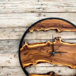 Custom Made Wood Wall Clock - Rustic & Unique Home Decor - Housewarming ...