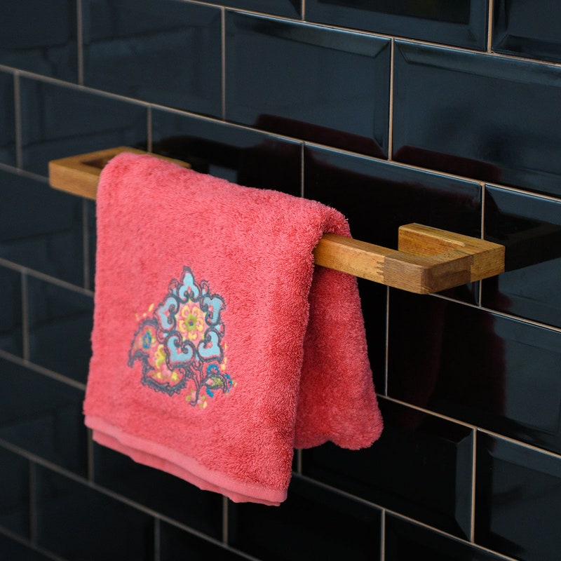 Wood Towel Rack - Etsy