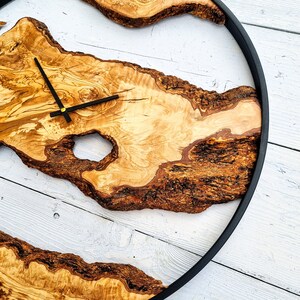 Custom Made Wooden Wall Clock, Rustic Wall Clock, Live Edge Clock - Etsy