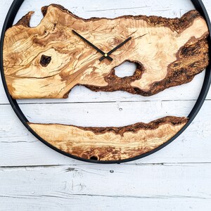 Custom Made Wooden Wall Clock, Rustic Wall Clock, Live Edge Clock - Etsy