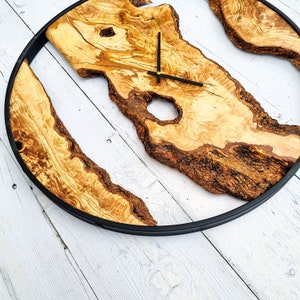 Custom Made Wooden Wall Clock, Rustic Wall Clock, Live Edge Clock - Etsy