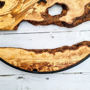 Custom Made Wooden Wall Clock, Rustic Wall Clock, Live Edge Clock - Etsy