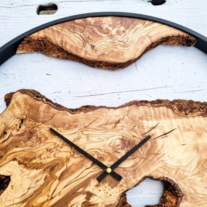 Custom Made Wooden Wall Clock, Rustic Wall Clock, Live Edge Clock - Etsy