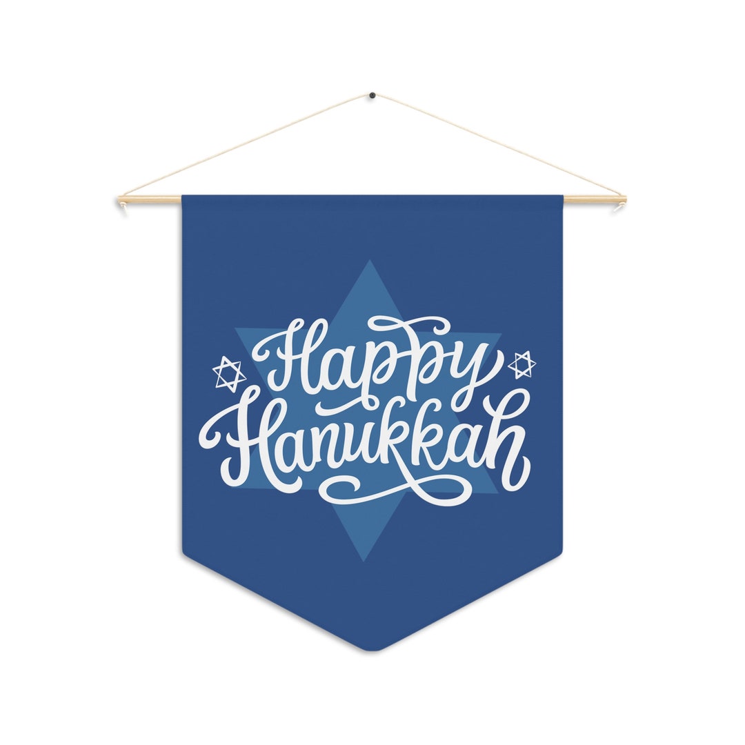 Happy Hanukkah Jewish Winter Holiday Wall Decor Celebration - Etsy