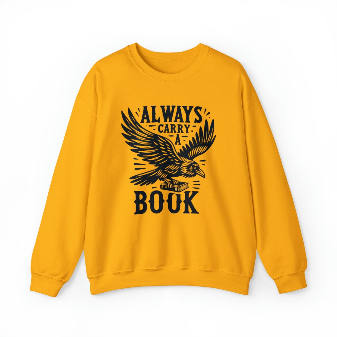 Book Crow Sweatshirt Nerdy Leftist Read Banned Books Library Punk ...