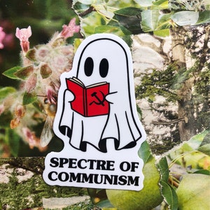 Cute Marxist Ghost Decal Communist Manifesto Spooky Paranormal ...