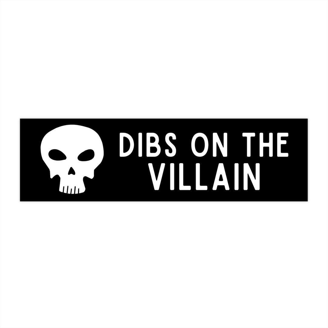 Dibs on the Villain Smut Reader Spicy Book Lover Goth Girl Dark Romance Trope Bumper Sticker - Etsy