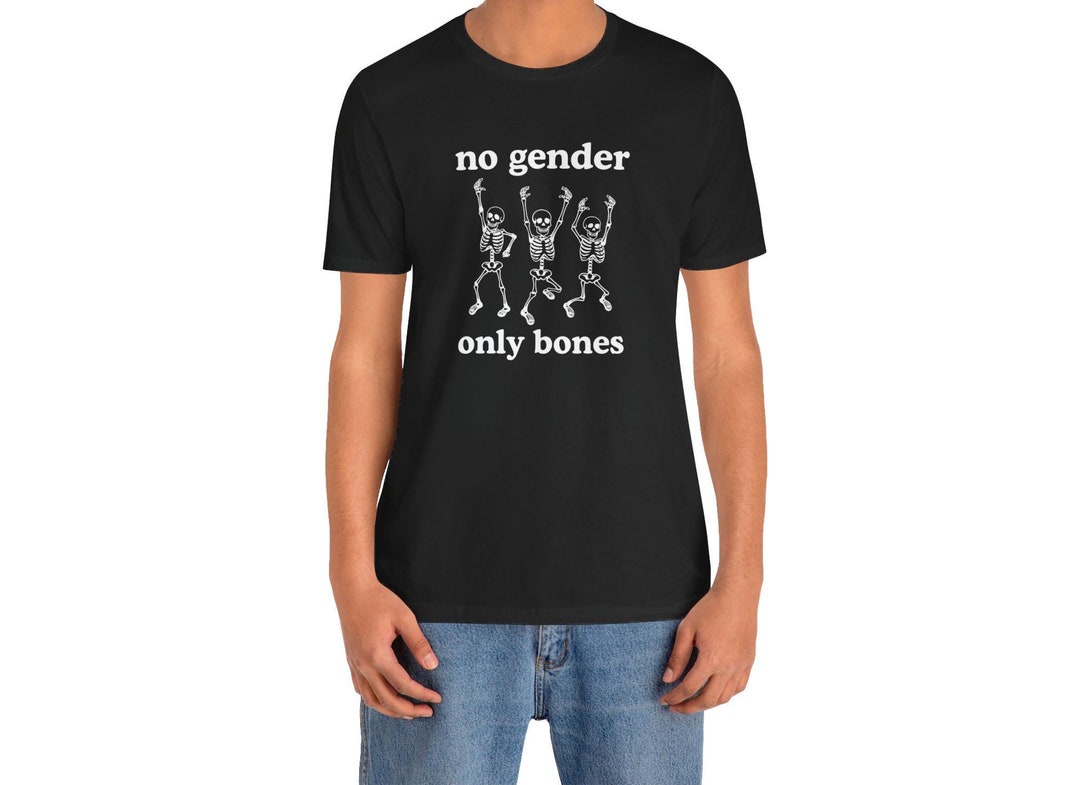 Dancing Skeletons Shirt: No Gender Only Bones - Enby Pride Top - Etsy
