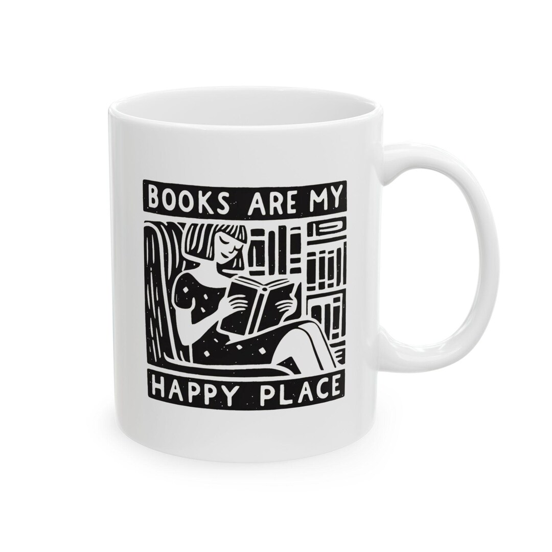 Reading Coffee Mug Book Nerd Library Kid Used Bookstore Historical ...