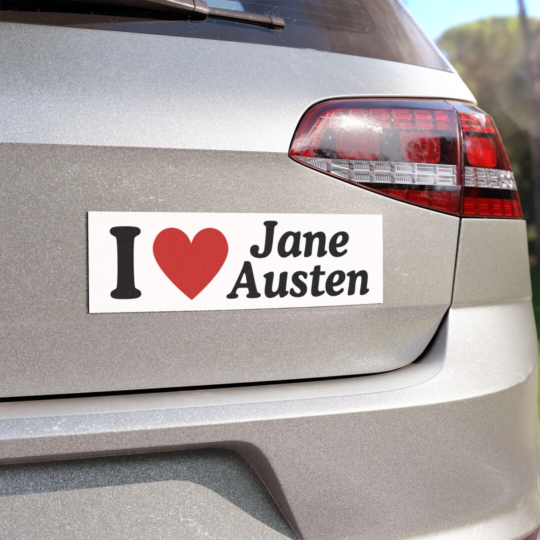 Jane Austen Car Magnet Darcy Nerd Romance Novel Pride Prejudice ...