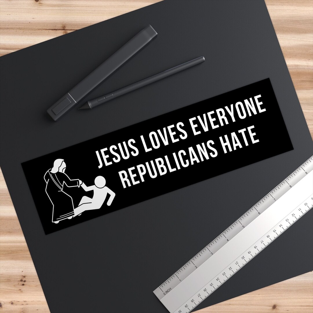 Liberal Christian Bumper Sticker Progressive Politics Leftist Religion ...