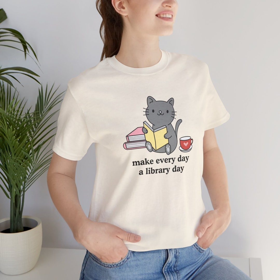 Library Day Cute Kitten Leftist Cat Public Libraries Education Liberal ...