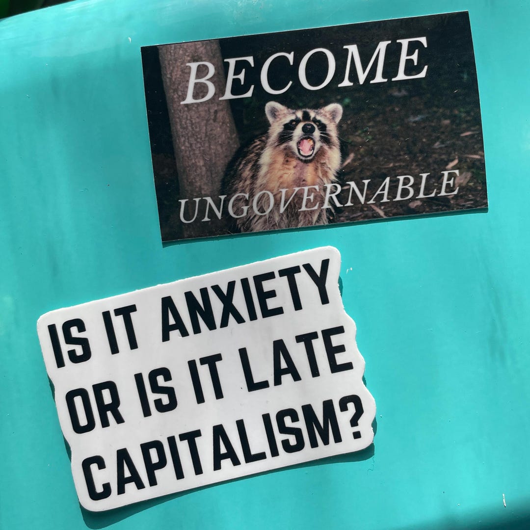 Leftist Raccoon Stickers Become Ungovernable Anxiety Late Capitalism ...