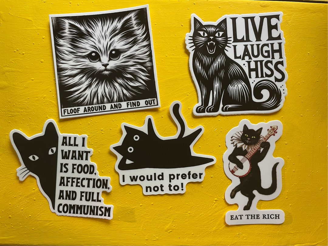 Snarky Black Cat Anarchist Leftist Communist Floof Around and Find Out ...