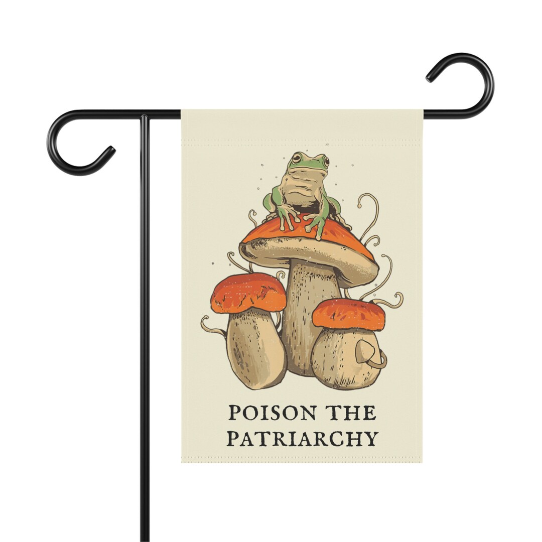 Cottagecore Feminist Frog Mushroom Leftist Garden Banner - Etsy