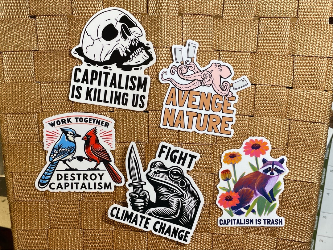 Leftist Raccoon Skull Socialist Blue Jay Cardinal Climate Activism ...