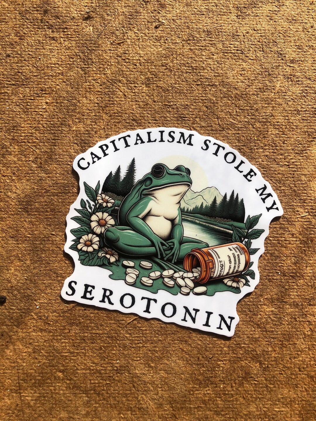 Funny Depression Leftist Frog Antidepressants Serotonin Cottagecore ...