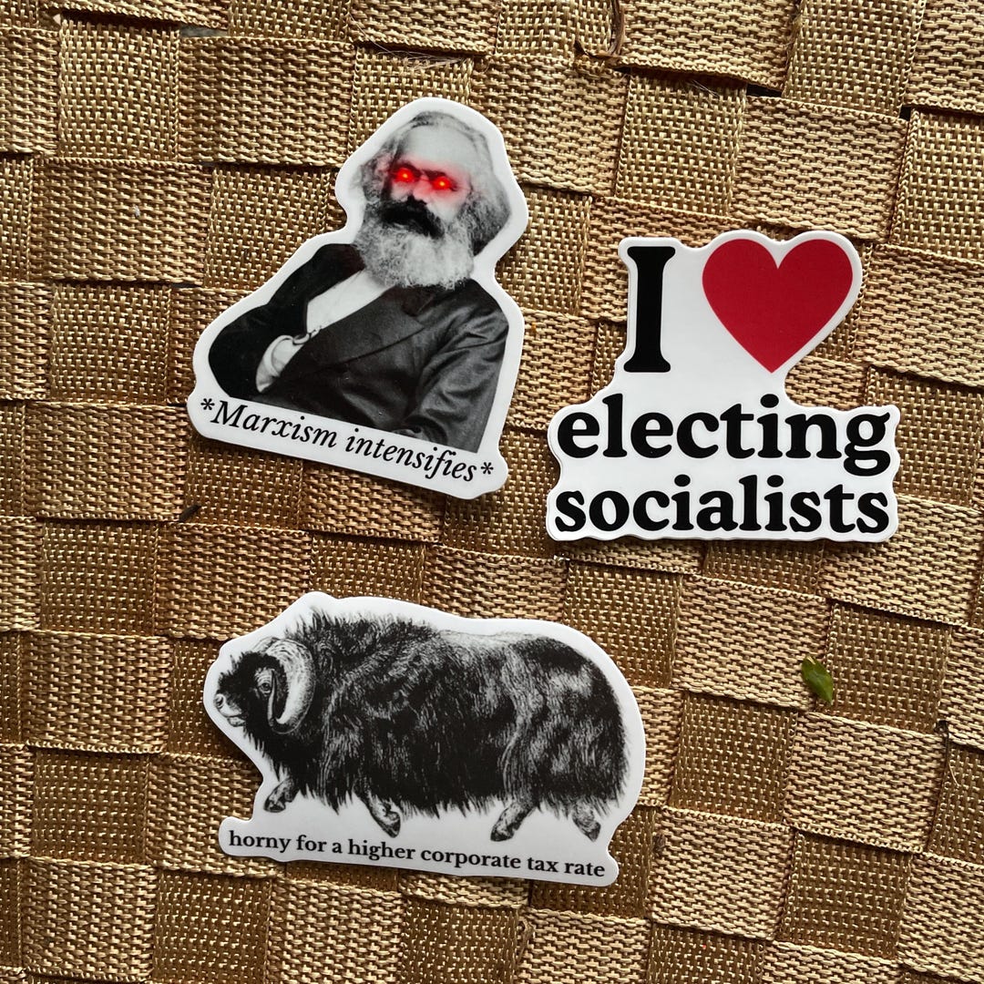 Funny Leftist Stickers Progressive Climate Activist Socialist ...