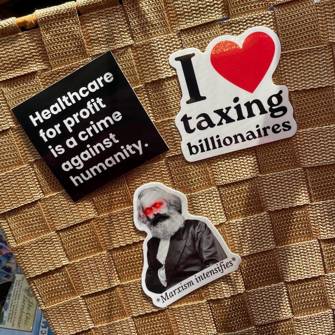 Socialist Sticker Pack Universal Healthcare Leftist Decals Tax ...