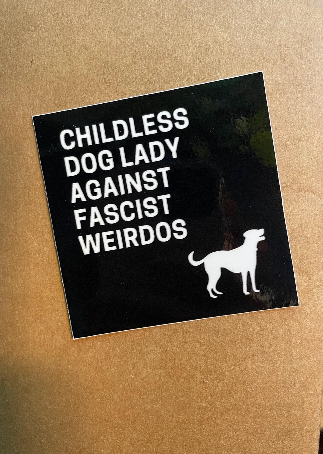 Childless Dog Lady Sticker Funny Liberal Decal Anti-billionaire ...