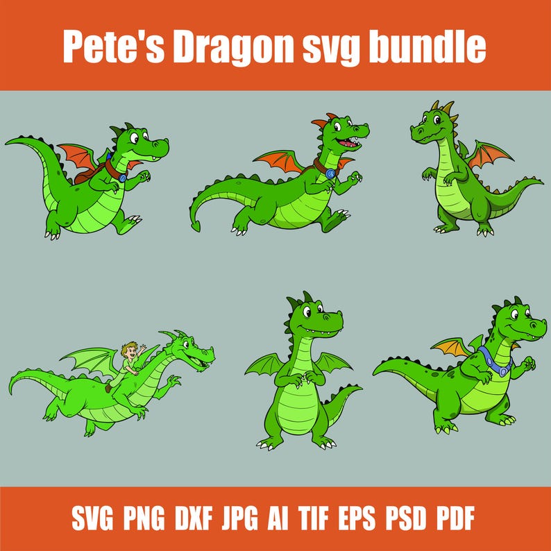 Pete's Dragon Svg, Medieval Tribal Dragon, Svg Files for Cricut ...