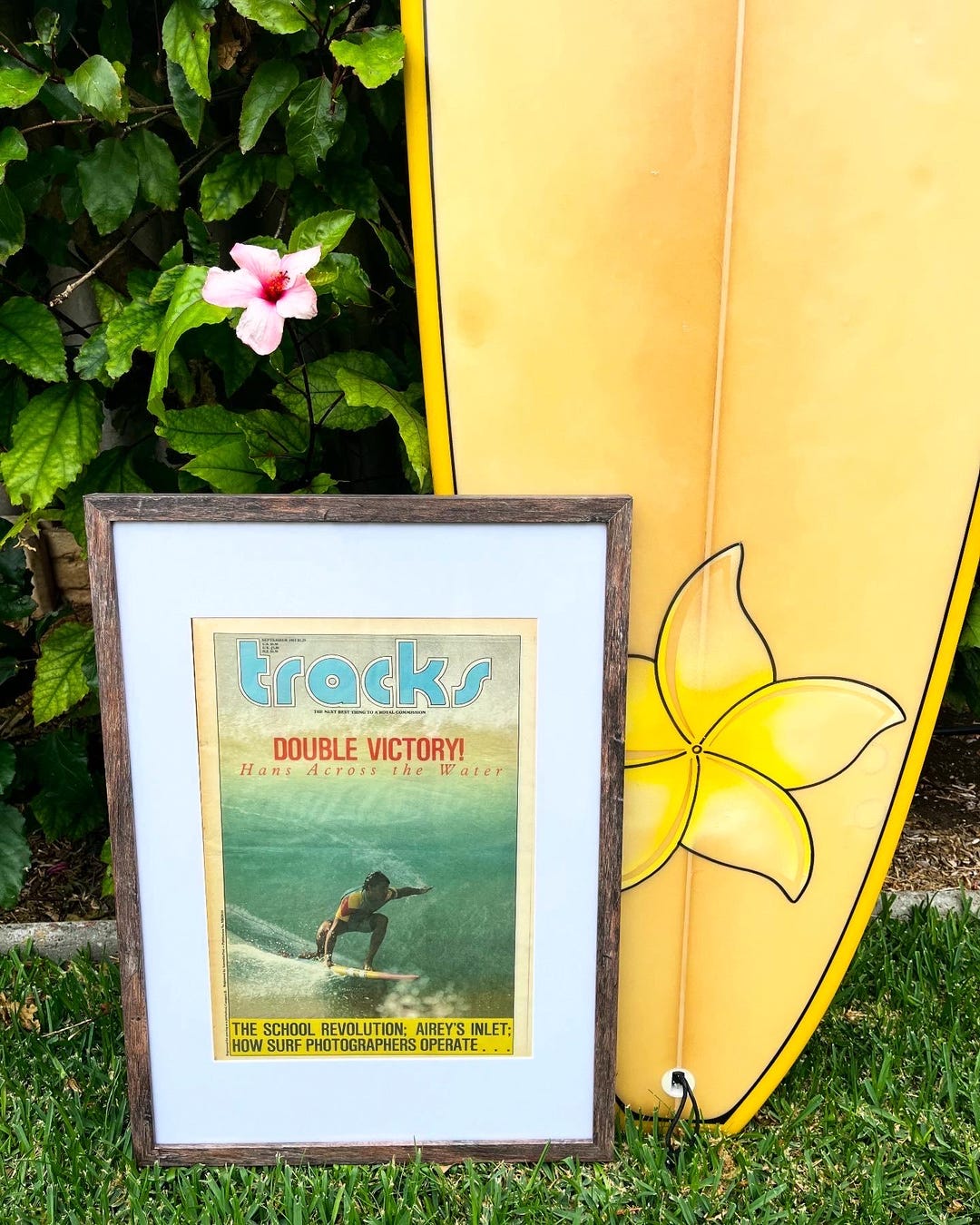 Vintage Tracks Surf Magazine and Frame - Etsy