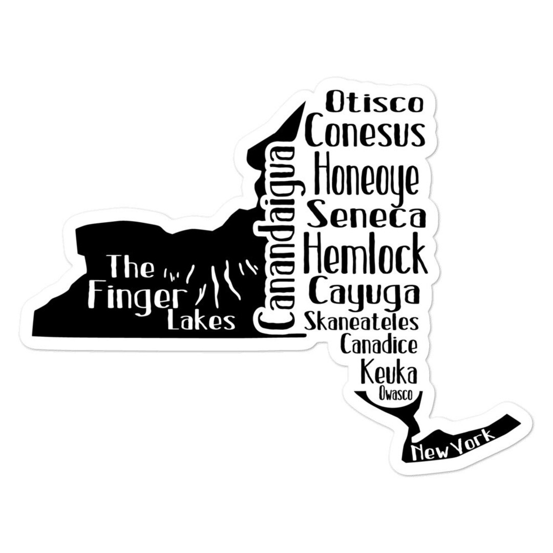 Finger Lakes Sticker - Etsy