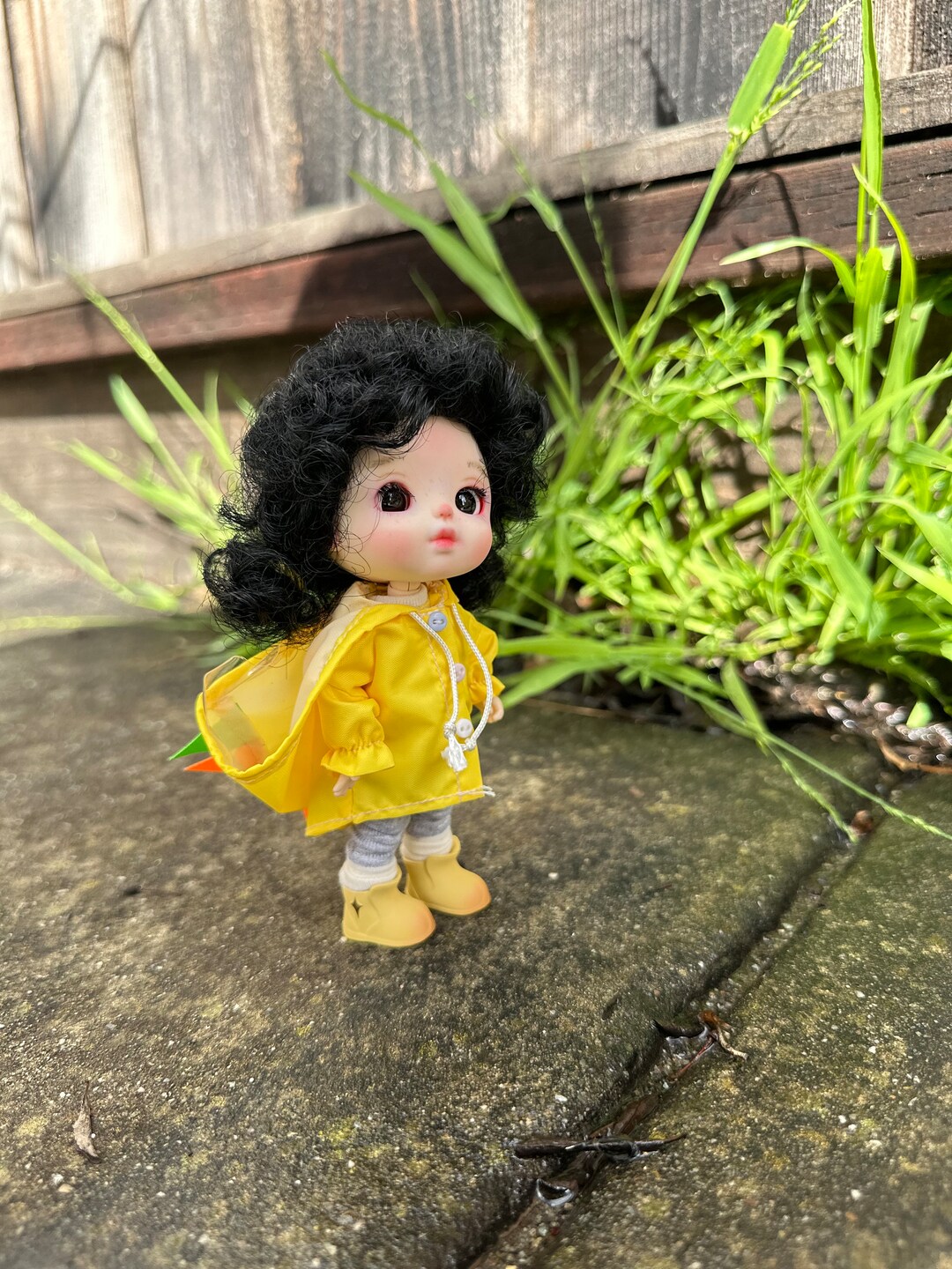 OOAK Ob11 BJD Beautiful Baby Girl in Rain Coat - Etsy