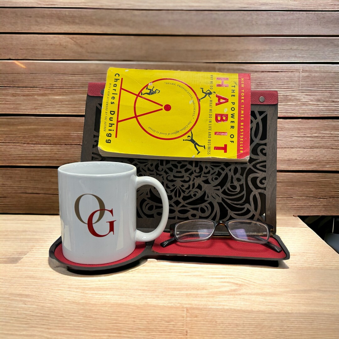 Book Valet, Gift for Book Lovers, Book Nook, Book and Cup Holder, Book ...