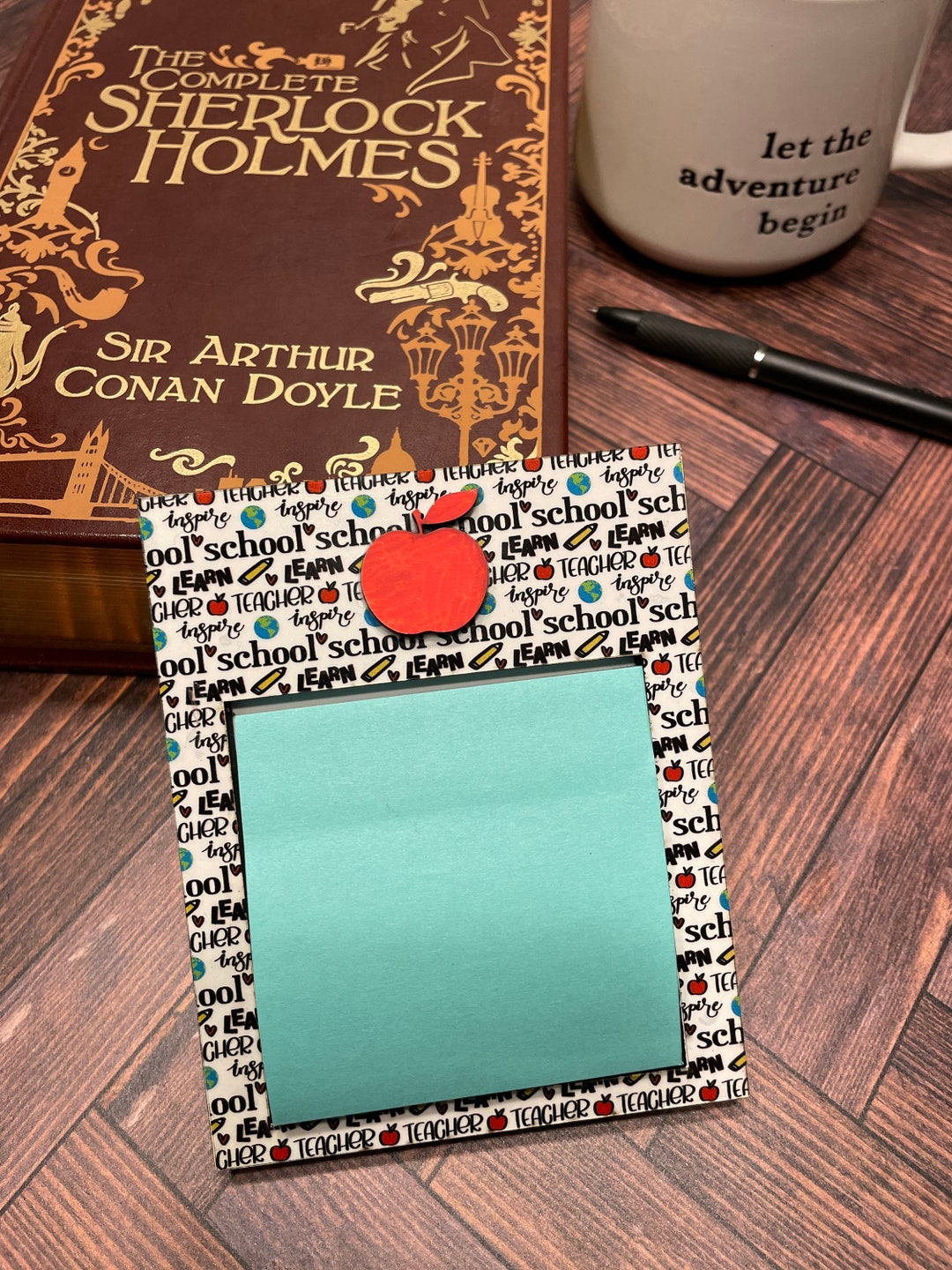 Sticky Note Holder, Teacher Appreciation, Desk Organization, Gift for ...