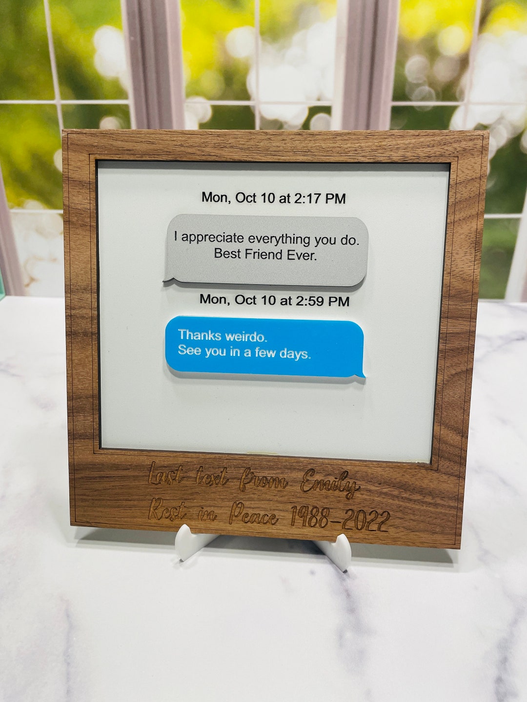 Engraved Message, Memorial Gift for Loss of Parent, Anniversary Gifts ...