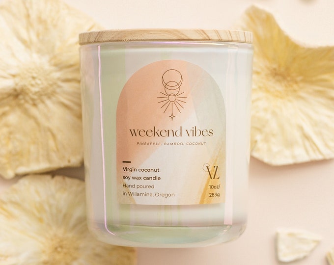 Weekend Vibes, Self Care Candle, Bamboo Coconut Candle, Bamboo Coconut ...
