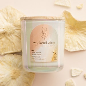 Weekend Vibes, Self Care Candle, Bamboo Coconut Candle, Bamboo Coconut ...