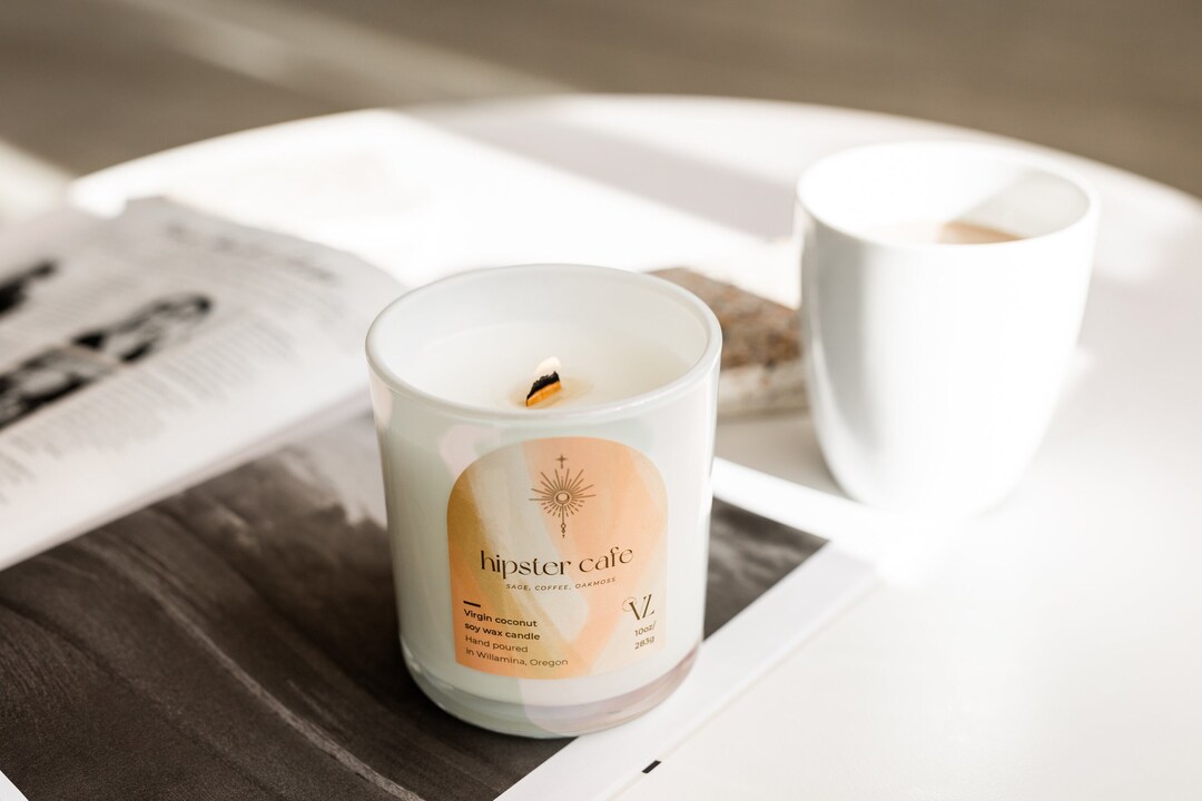Hipster Cafe, Urban Masculine Coffee Shop, Scented Wooden Wick Candle ...