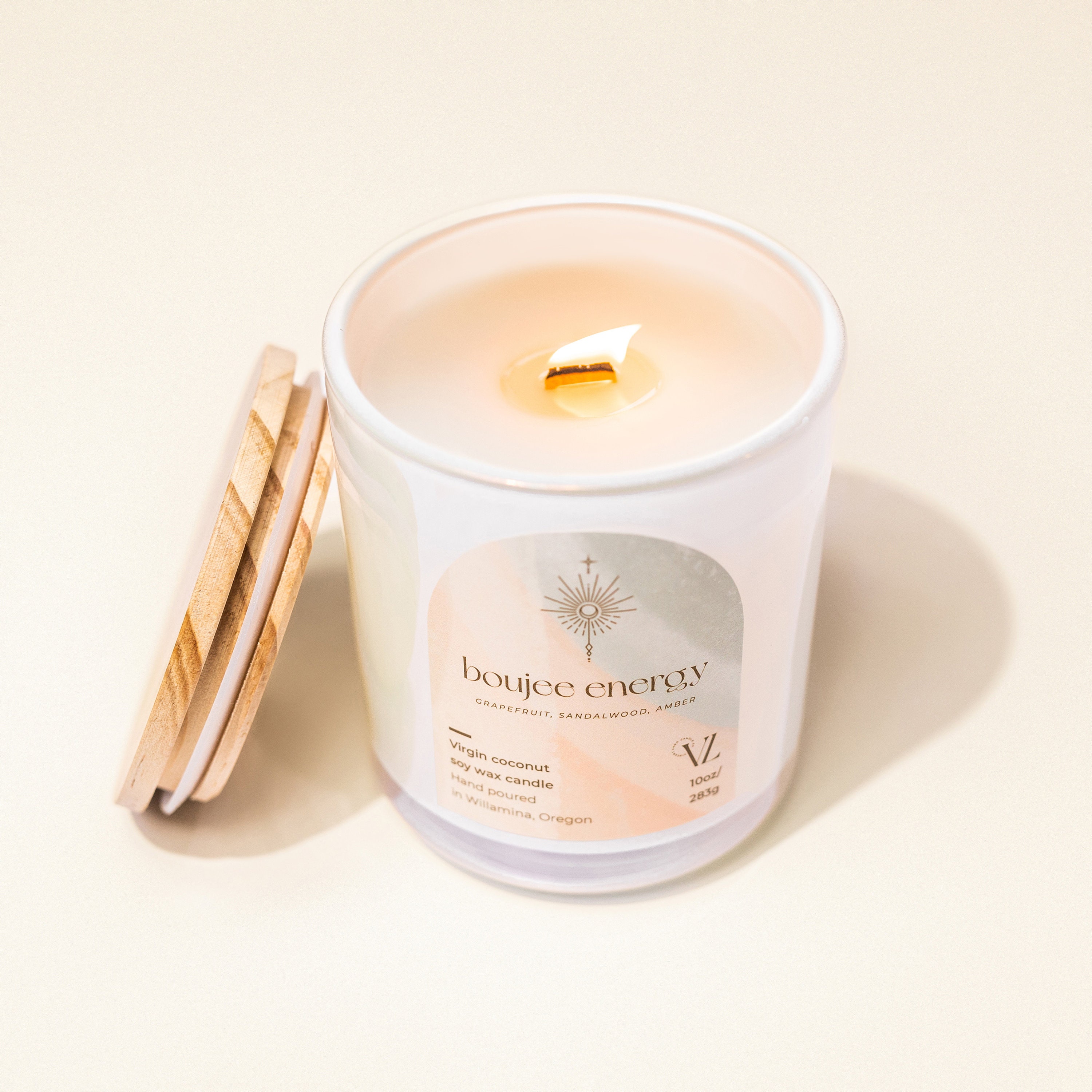 Boujee Energy, Bright Boujee Feminine Scented Wooden Wick Candle ...