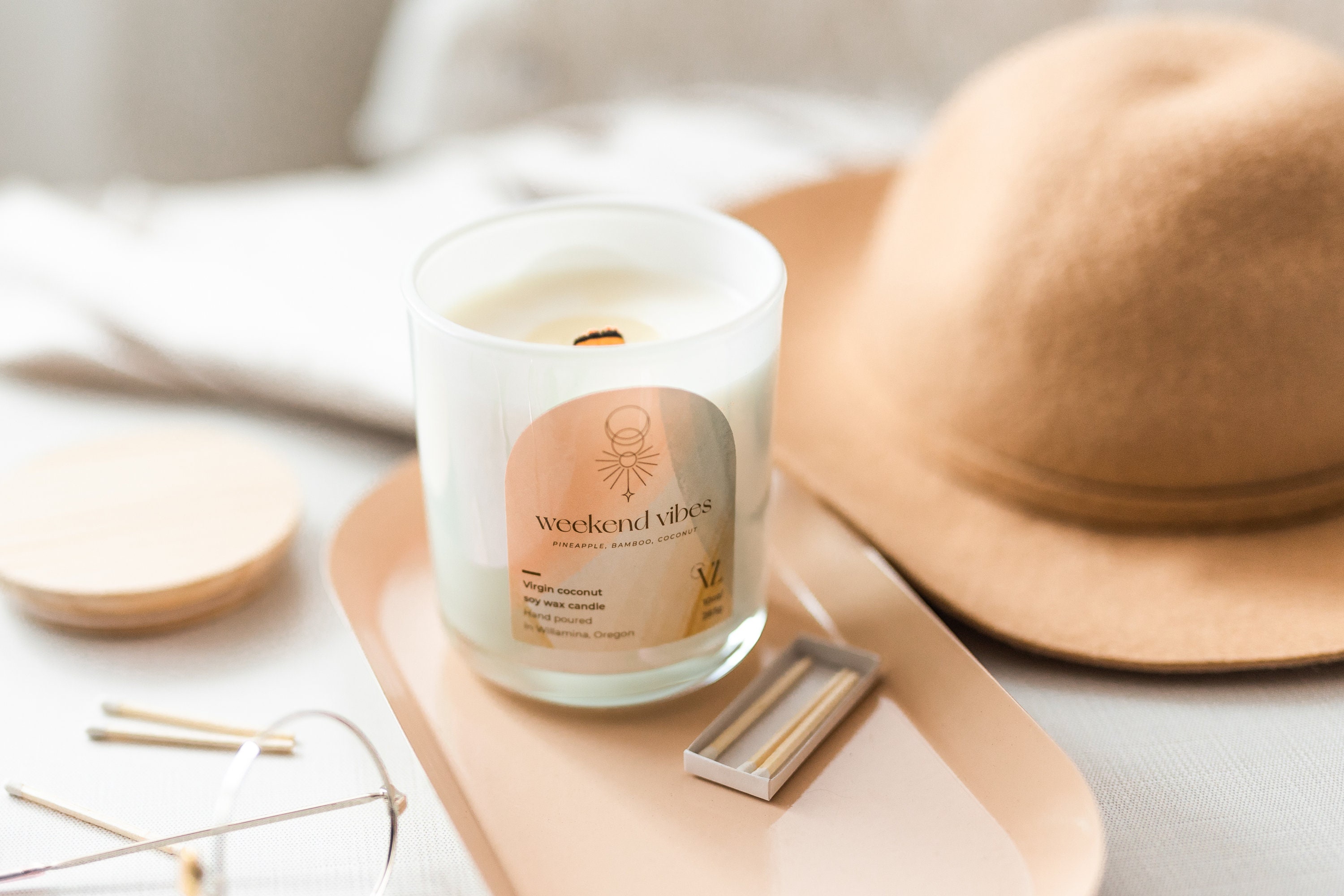 Weekend Vibes, Self Care Candle, Bamboo Coconut Candle, Bamboo Coconut ...