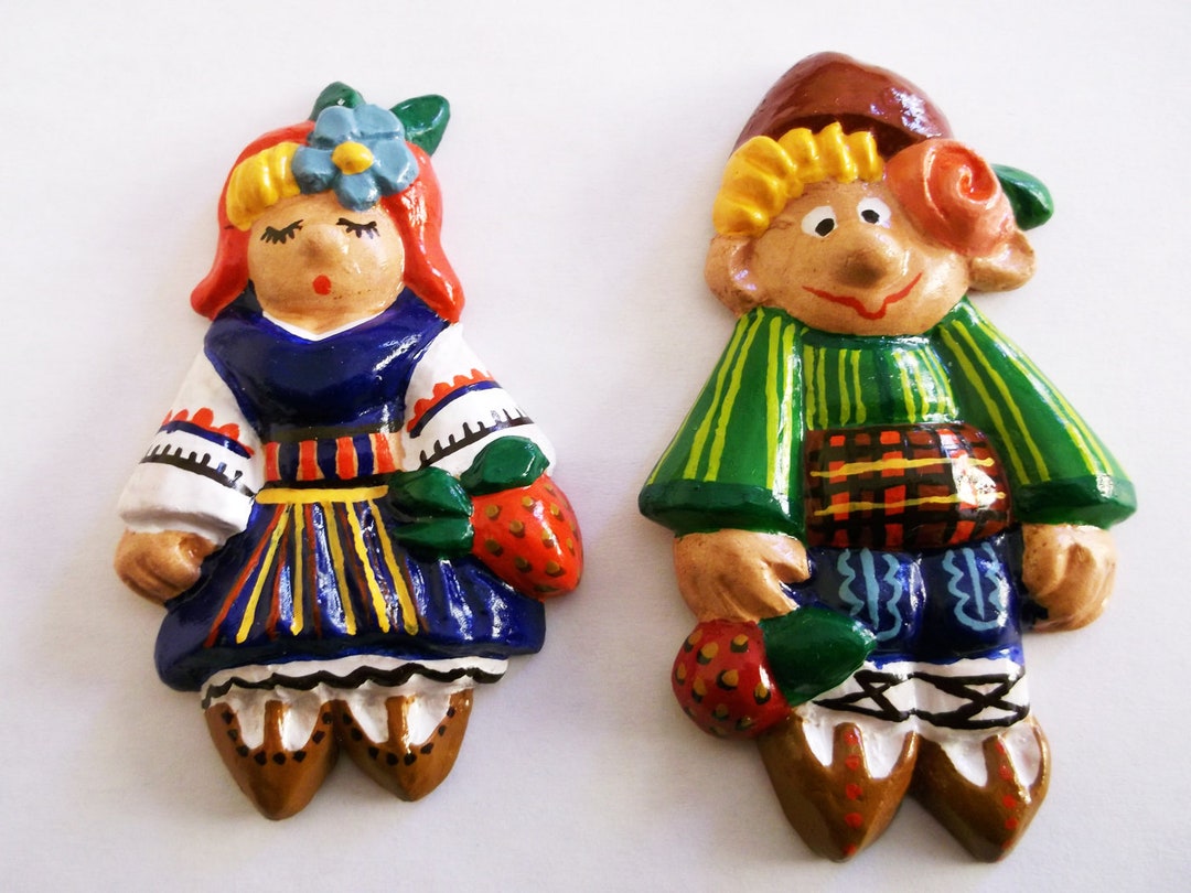 Ceramic Magnet Fridge Handmade 2 Piece - Etsy